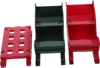 Valiclud 3 Stück Teiliges Weihnachts-Schlitten Robustem Kunststoff Lebendige Mini-Santa-Figurine mit Präziser Detailgestaltung Einfache Montage Tischdekoration