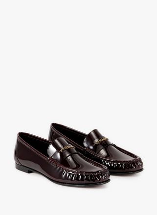 Chlo&eacute; Mocassins Loafers vernis en cuir