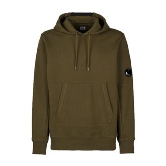 C.P. Company Diagonal Fleece Pullover Hoodie - - Sweatshirts & Hoodies - Herren - Gr&uuml;n - XL