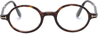 Tom Ford Eyewear FT5975B Brille mit rundem Gestell - Braun