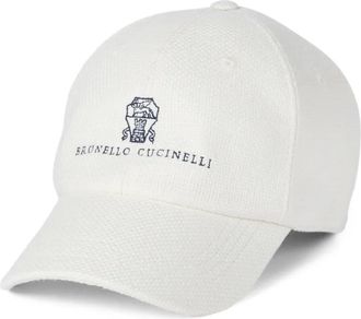 Brunello Cucinelli embroidered-logo baseball cap - Wei&szlig;