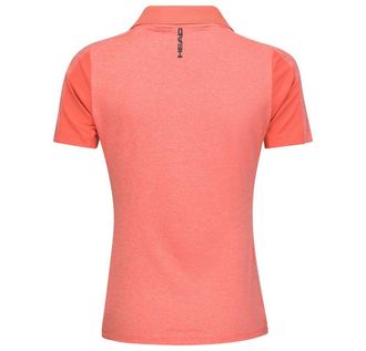 Head Poloshirt Tennis-Padel Tech (atmungsaktiv, schnell trocknend) korallrot Damen