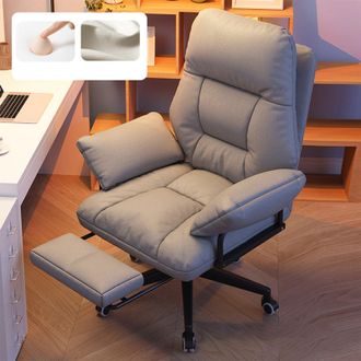 Generic Ergonomischer B&uuml;rostuhl mit Fu&szlig;st&uuml;tze, wasserabweisender Stoff, bequemes Sofa f&uuml;r Schlafzimmer, komfortabler Chefsessel mit hoher R&uuml;ckenlehne f&uuml;r Home