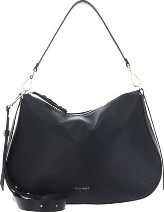 Coccinelle Cuir sac &agrave; &eacute;paule bandouli&egrave;re Nory Handbag Grained Leather Noir