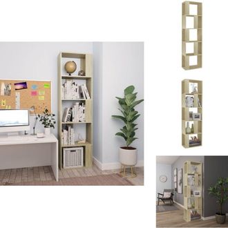 vidaXL Vidaxl - Bibliothèque/Séparateur de pièce Chêne sonoma Bois dingénierie - Bibliothèque Murale - Bibliothèque Moderne - Bibliothèque Rustique