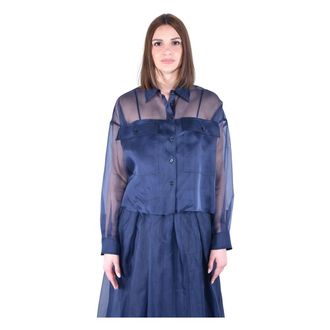 Max Mara Damen, Blusen & Hemden, Blau, SGr&ouml;&szlig;e