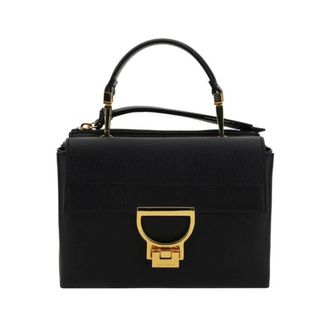 Coccinelle Femme, Sacs, Noir, Taille: ONE Size Sac à main en cuir de luxe avec poignée supérieure