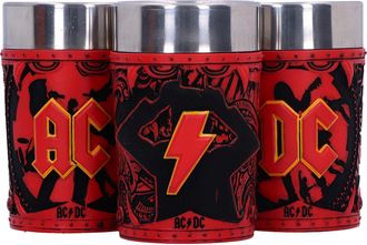 Nemesis Now ACDC-Logo-Set mit 3 Schnapsgläsern, 8,7 cm, Harz, offizielles ACDC-Merchandise, ACDC-Sammelbecher-Set, drei ACDC-Schnapsgläser, gegossen aus feinstem 