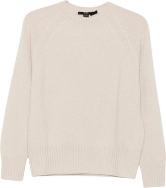 Seventy Pull en cachemire c&ocirc;tel&eacute; &agrave; manches raglan - Femme - Pulls - Blanc - Taille: 38 FR