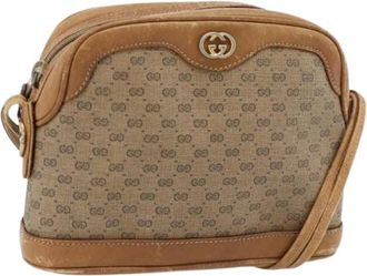 Gucci Pre-owned Vintage Petit Sac Bandouli&egrave;re GG - Femme - Pre-owned - Beige - Taille: ONE Size