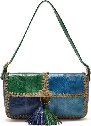 Maliparmi Maliparmi, Femme, Sacs, Bleu, Taille: ONE Size Patchwork Thread Baguette Bag