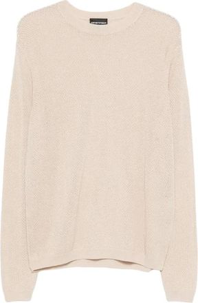 Emporio Armani Homme, Pulls, Beige, Taille: L Maille ras du cou