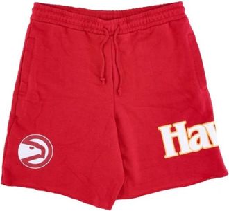 Mitchell & Ness NBA Game Day French Terry Shorts Hartholz - - Shorts - Herren - Rot - XL