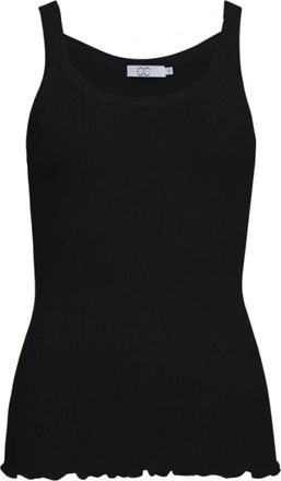 Coster Copenhagen Seiden Herz Camisole- Klassische Passform - - Tops - Damen - Schwarzk - L