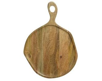 Decoris Serviertablett aus nat&uuml;rlichem Mangoholz - 30 cm L&auml;nge, 46 cm Breite, 1,5 cm H&ouml;he