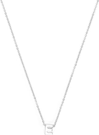 Luxenter Halskette Alphabet mit Silber-Finish - Buchstabe E, Mediano, Metall, Ohne Edelstein