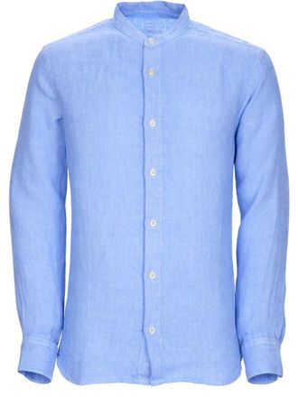 120% Lino 100% Linen Shirt - Blue