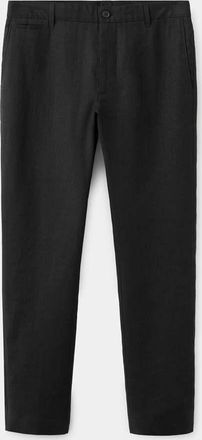 Mango Pantalon 100 % lin slim fit noir - Homme - 38 - MANGO MAN