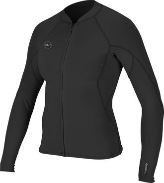 O'Neill Womens Reactor II 1.5mm Front Zip Neoprene Wetsuit Coat Jacket Black - Easy Stretch Breathable
