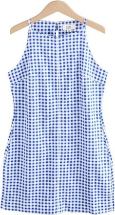 Next Minikleid Ärmelloses Mini-Stretchkleid aus Leinengemisch (1-tlg)