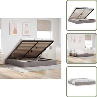 vidaXL vidaXL Ottoman-Bett ohne Matratze Taupe 180x200 cm Stoff