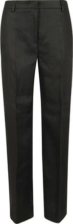 Max Mara Femme, Pantalons, Noir, Taille: 36 FR Wkdmalizia Linen Canvas Pantalons