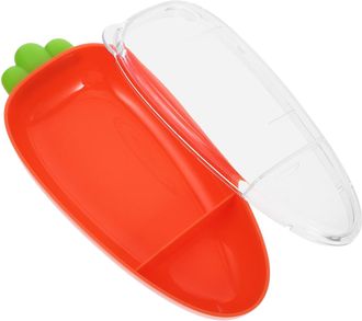 SOLUSTRE Transparente Aufbewahrungsbox Aus Abs Kunststoff Karottenförmige Snackdose Mit Deckel Für Nüsse Trockenfrüchte Und Vielseitige Lagerung Bei Picknick B