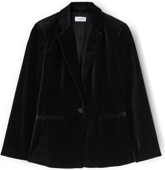 Motivi Femme, Vestes, Noir, Taille: 42 FR Blazer en Velours Crois&eacute;