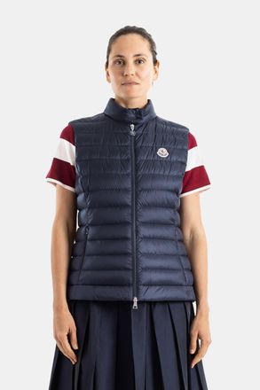 Moncler Womens Igens Navy Down Vest Blue Jacket