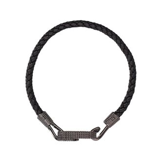 Dior unisex, Accessoires, Noir, Taille: L CD Icon Braided Leather Bracelet