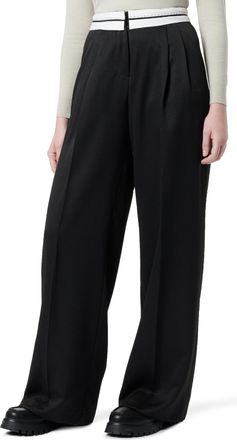 Koton Women Pleated High Rise Wide Leg Palazzo Trousers