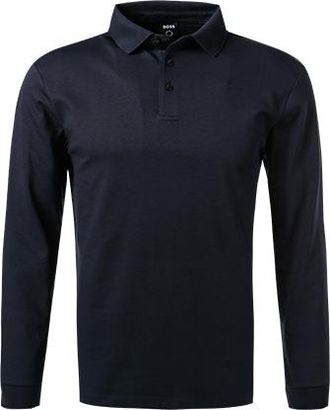 HUGO BOSS Herren Polo-Shirt blau Baumwoll-Jersey