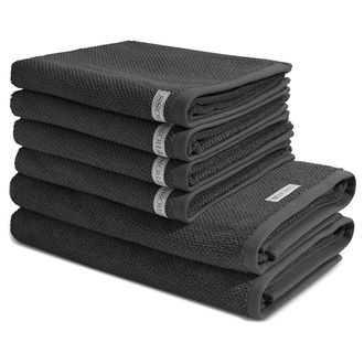 ROSS 6 teiliges Frottier-Set - Selection Bio-Baumwolle (4 X Handtuch 2 X Duschtuch im Set) - 540 g/m2 - Baumwolle - Frottee - saugstark - weich und flausch
