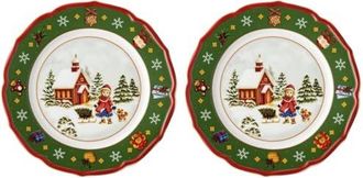 Hutschenreuther Teller flach 22 cm Happy Wintertime 22,00 CM (Packung mit 2)