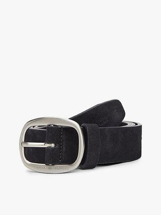 Tommy Hilfiger Ceinture en daim gaufr&eacute; &agrave; boucle ovale