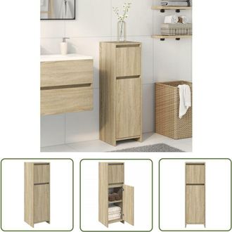 vidaXL The Living Store - Badezimmerschrank Sonoma-Eiche 30x30x95 cm Holzwerkstoff - Badezimmerm&ouml;bel - Holzbadschrank - Schrank F&uuml;rs Badezimmer