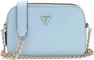 Guess Femme, Sacs, Bleu, Taille: ONE Size Noelle Saffiano Mini Crossbody