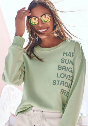 Buffalo Sweatshirt mit Statement Druck, Loungewear