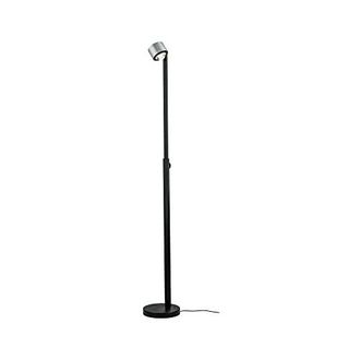 Paulmann 79717 lampadaire LED Aldan incl. 1x8,5 / 1x7 watts gradable Lampe sur pied Noir, Alu luminaire sur pied Blanc chaud 2700 K