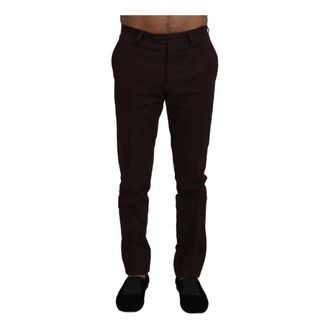 Bencivenga Braune Baumwoll-Tapered-Formalhosen - - Trousers - Herren - Braun - M