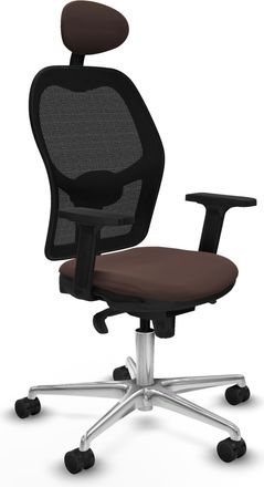 Piqueras y Crespo Call Center Jorquera Stuhl mit 2D-Armen, h&ouml;henverstellbarer Lendenwirbelst&uuml;tze und festem Kopfteil, ausgestattet mit 5 Positionen und injiziertem Scha