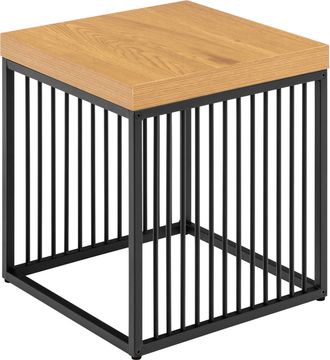 Emob Strington Beistelltisch - 40x40x42 cm - Wildeiche/schwarz