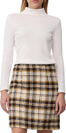 s.Oliver Leicht gef&uuml;tterter Boucl&eacute;-Rock mit Karo-Muster