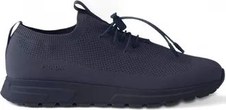 Prada baskets Prax en maille - Bleu