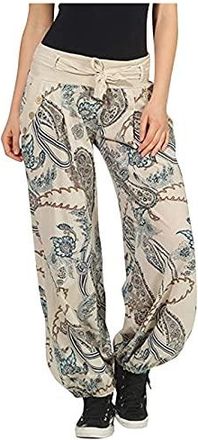 Generic Robes boh&egrave;me 2026 pour femmes avec poche, imprim&eacute; d&eacute;contract&eacute;, jambes larges, boutons, beige, XXL