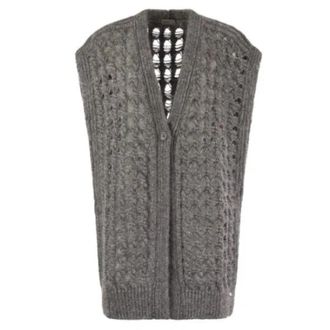 Herno Lange &auml;rmellose Strickjacke - - Jackets - Herren - Grau - M