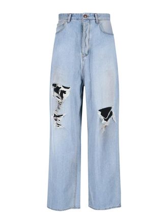 Balenciaga Straight Leg Jeans - Blau