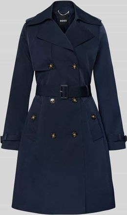 HUGO BOSS Regular Fit Trenchcoat mit doppelreihiger Kopfleiste Modell CONRY