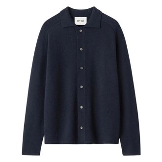 Soft Goat Cardigan boutonn&eacute; en cachemire - Homme - Pulls - Bleu - Taille: S