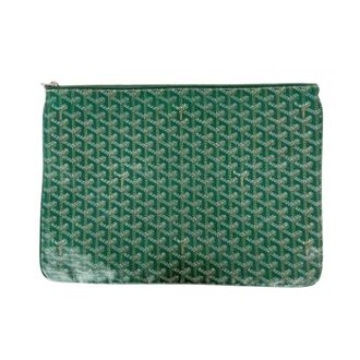 Goyard unisex, Pre-owned, Vert, Taille: ONE Size Pre-owned Toile pochettes-minaudieres